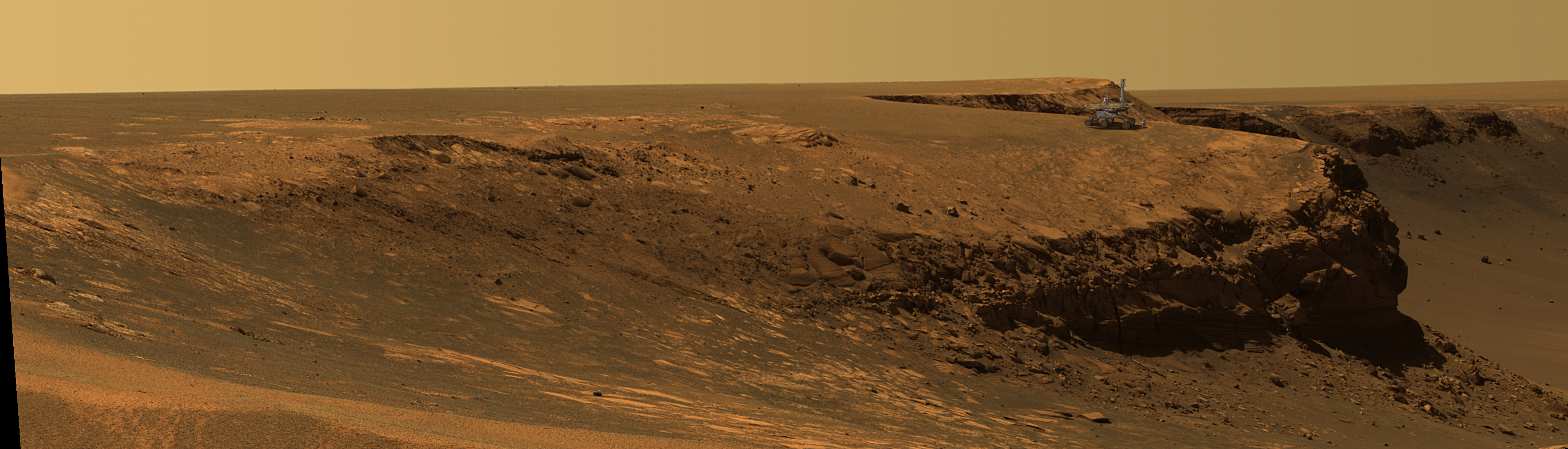 Opportunity at Crater's 'Cape Verde' (Red Filter, Annotated) – NASA ...