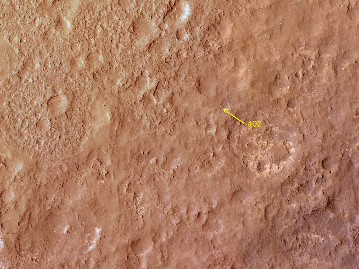 Curiosity Rover's Location for Sol 402 – NASA Mars Exploration