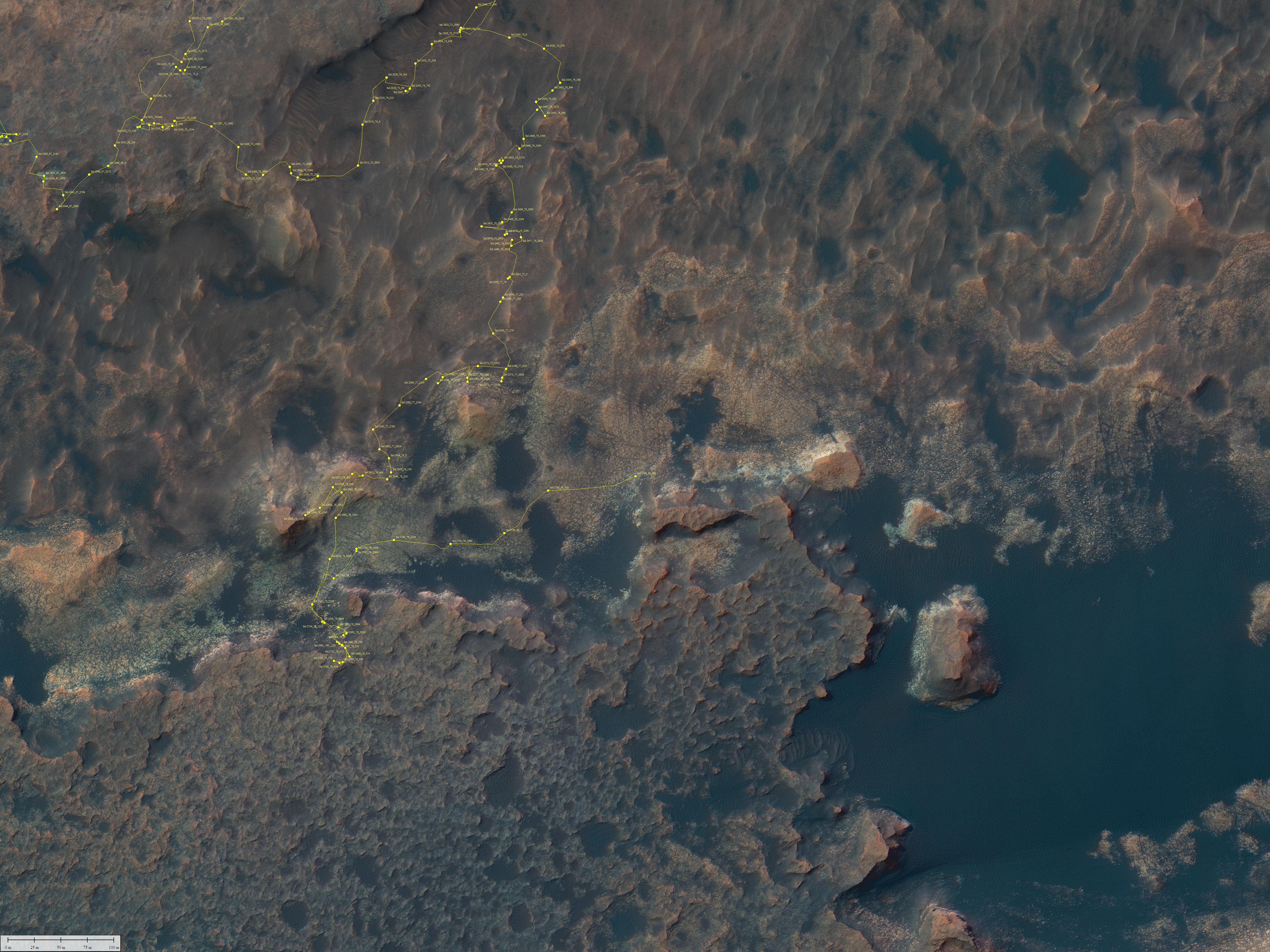 Curiosity Rover's Location for Sol 2788 – NASA Mars Exploration