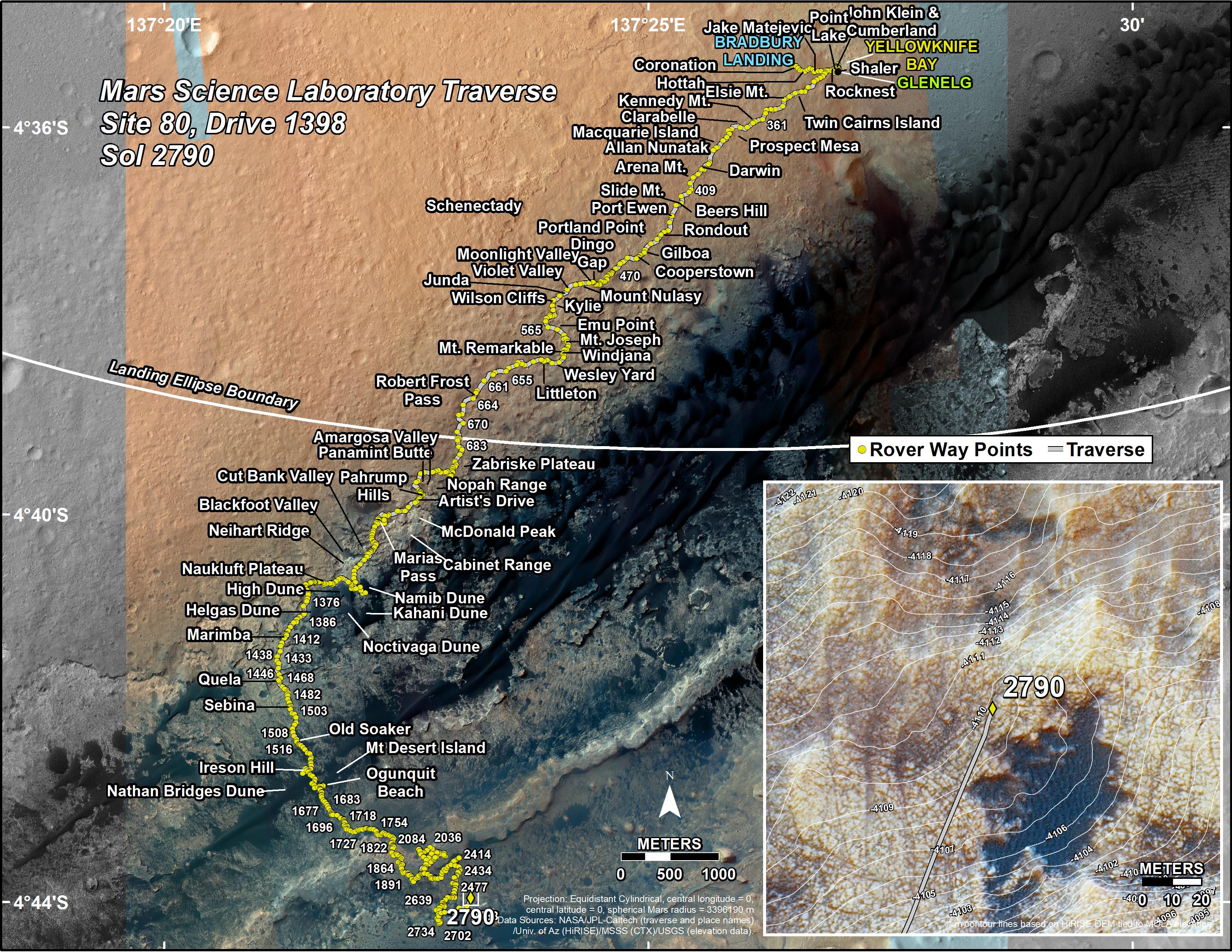 Update for Sols 2795-2796: Approaching 'Bloodstone Hill'. Written by ...