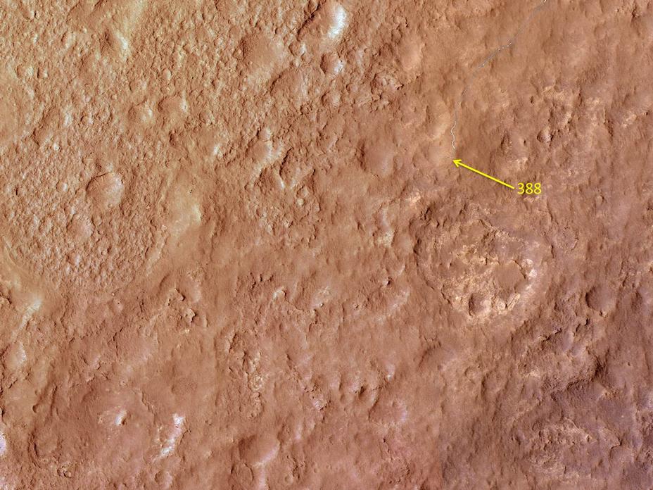 Curiosity Rover's Location for Sol 388 – NASA’s Mars Exploration Program