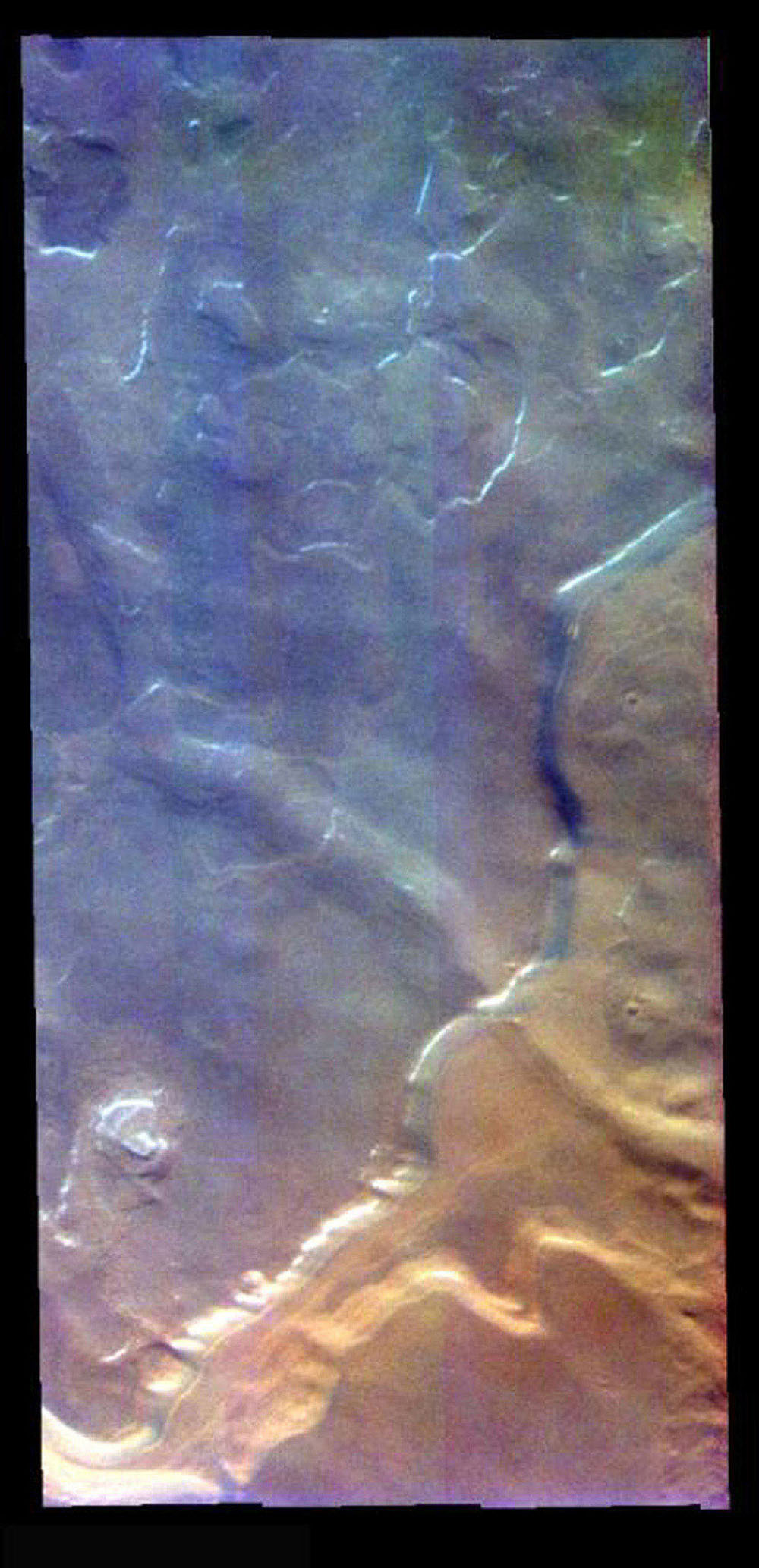 Ice Surfaces In False Color – NASA Mars Exploration