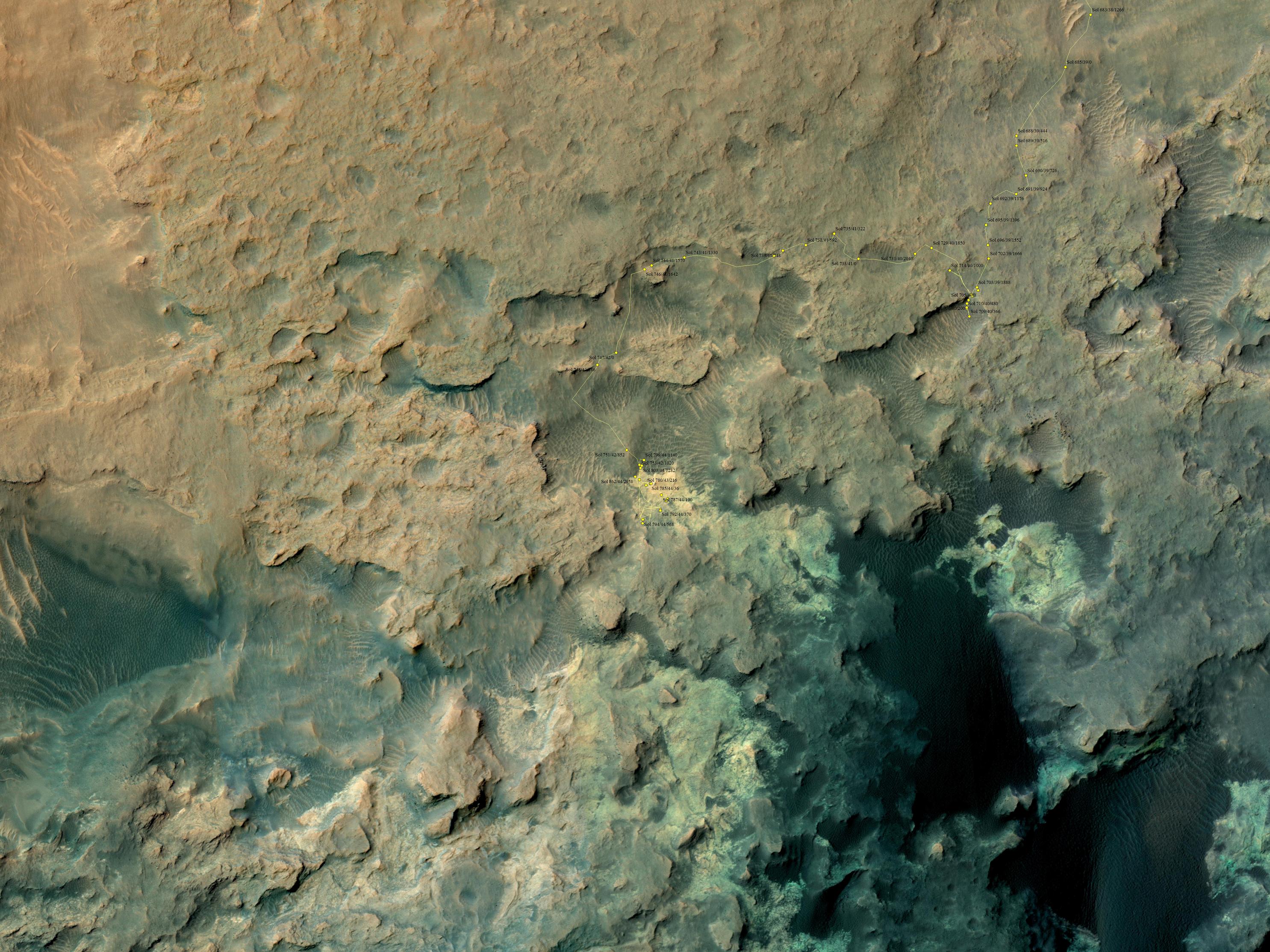 Curiosity Rover's Location for Sol 862 – NASA Mars Exploration