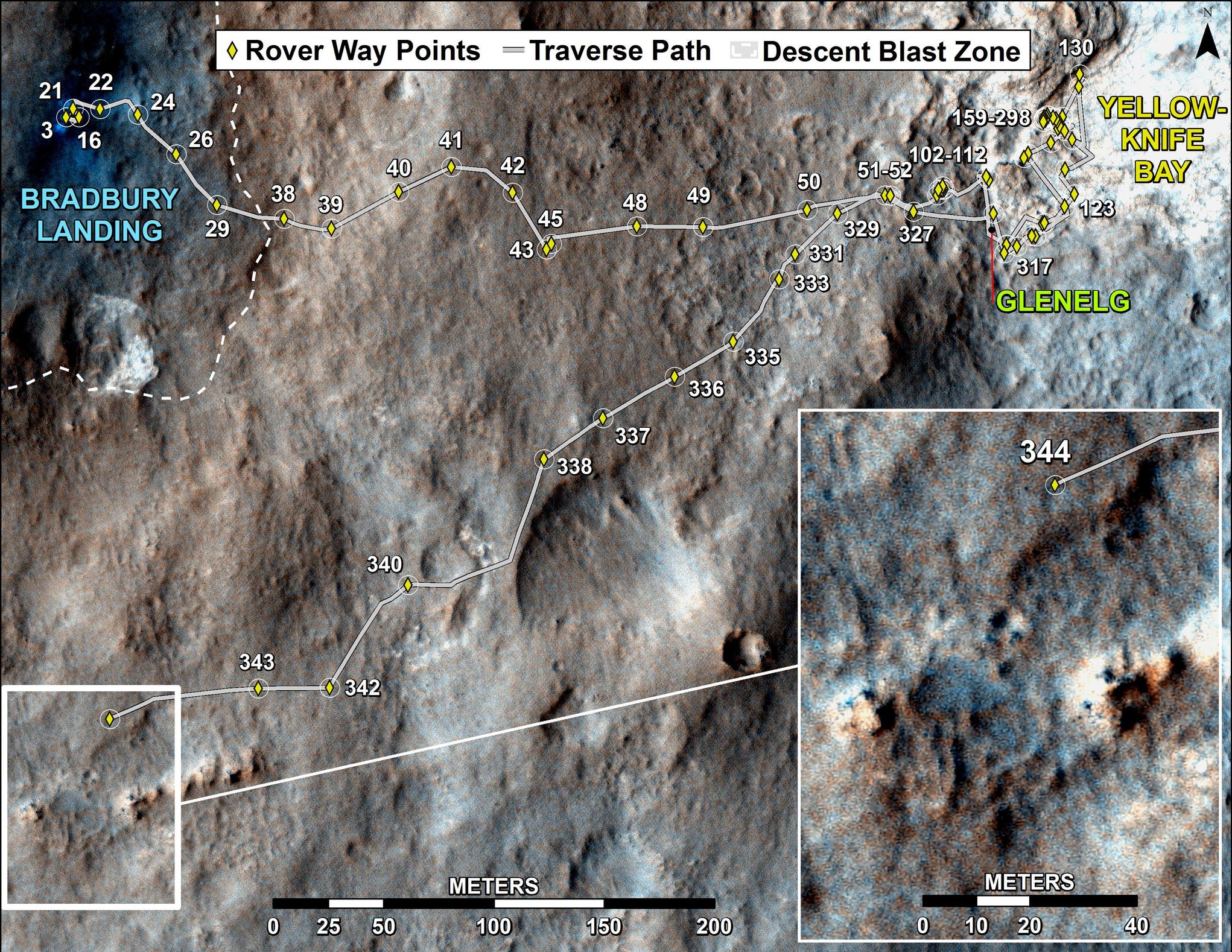 Curiosity's Traverse Map Through Sol 344 – NASA Mars Exploration