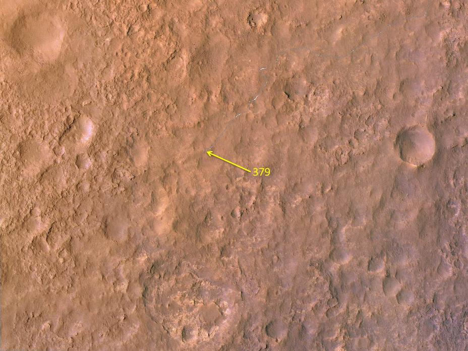 Curiosity Rover's Location for Sol 379 – NASA Mars Exploration