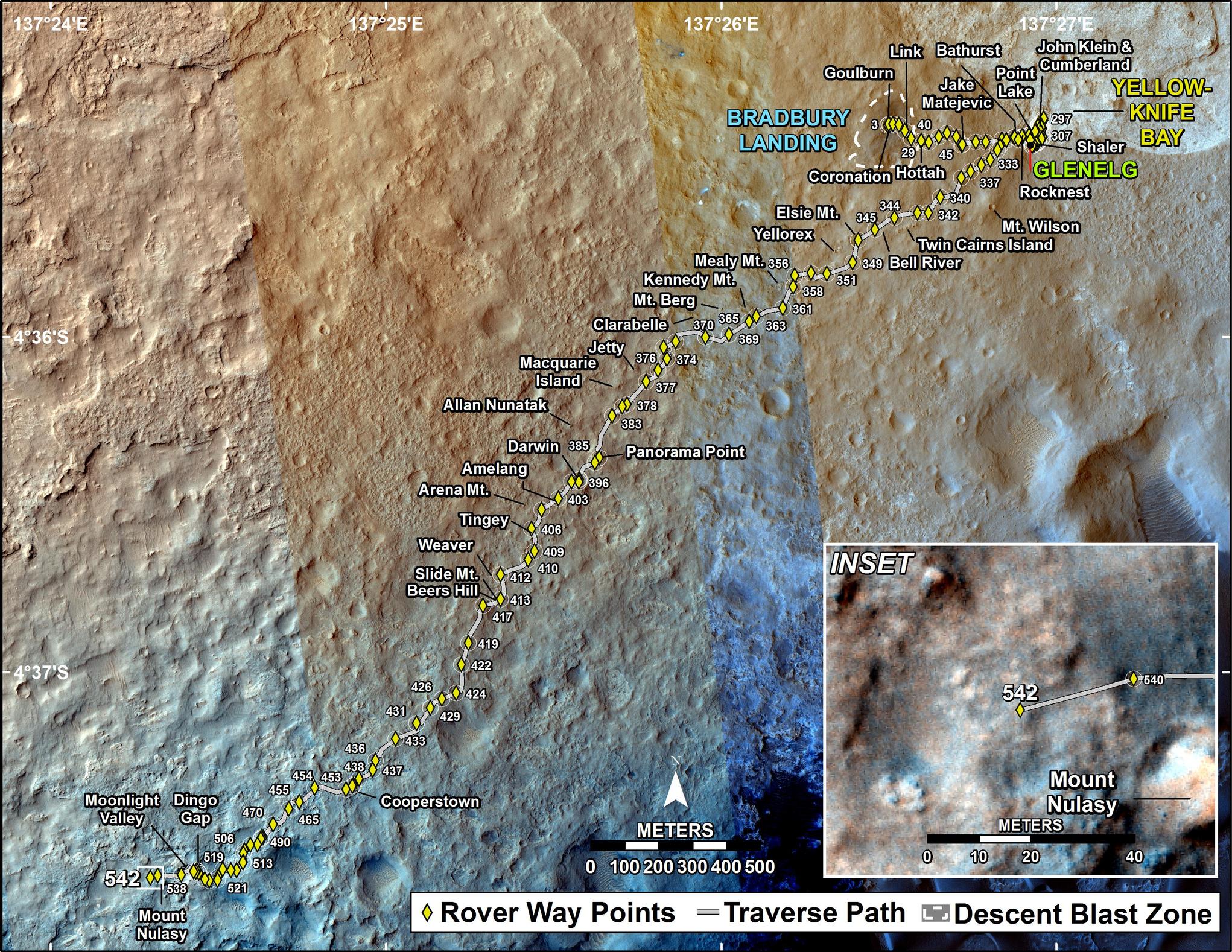 Nasa Mars Landings Map