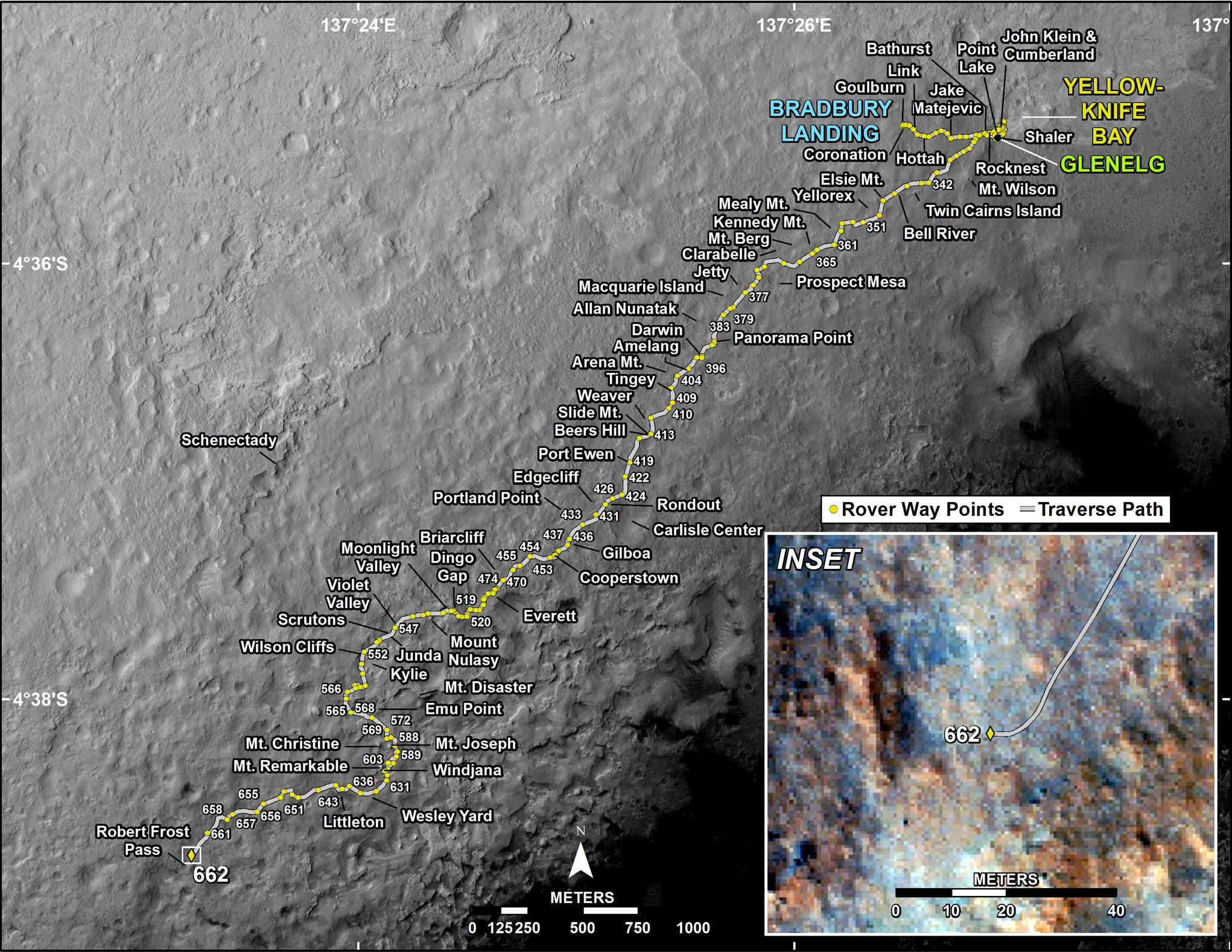 Curiosity's Traverse Map Through Sol 662 – NASA Mars Exploration