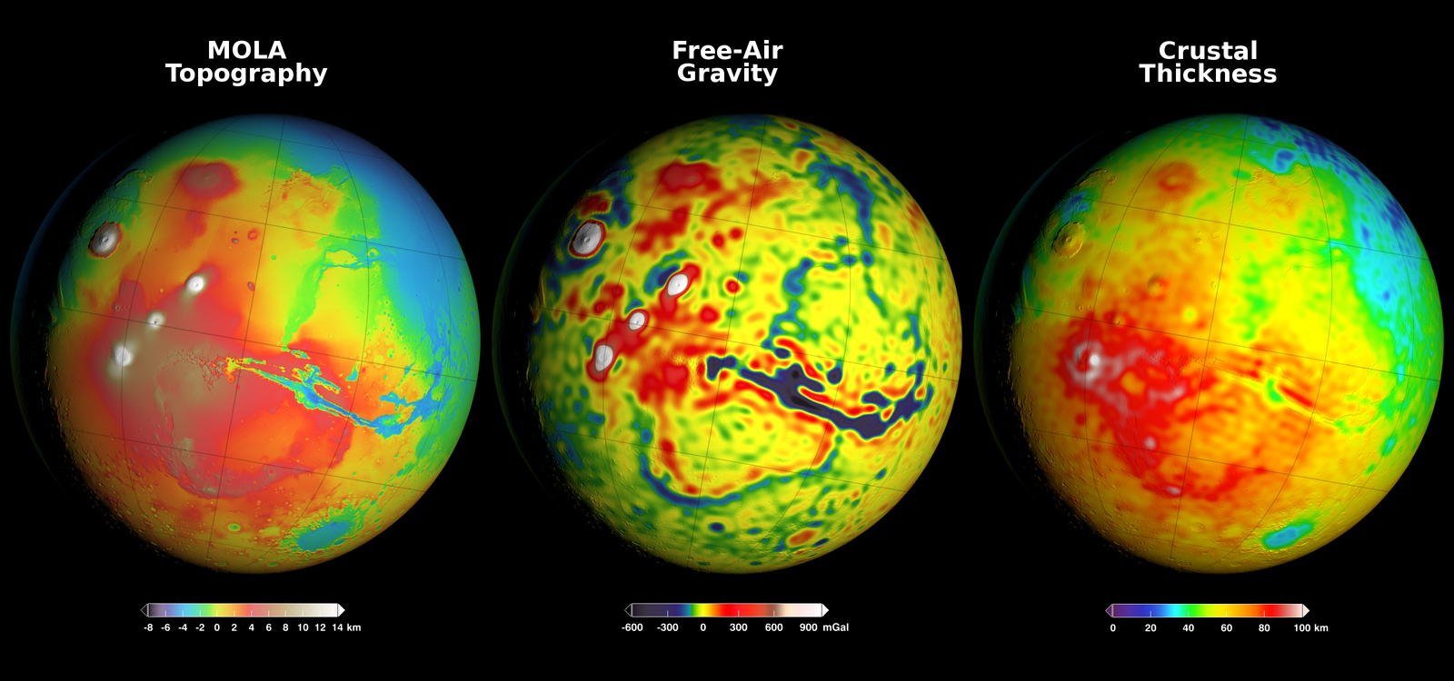 Using Gravity And Topography To Map Mars Crustal Thickness NASA Mars Using Gravity And Topography To Map Mars Crustal Thickness NASA Mars