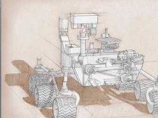 Mars Rover Concept Drawing